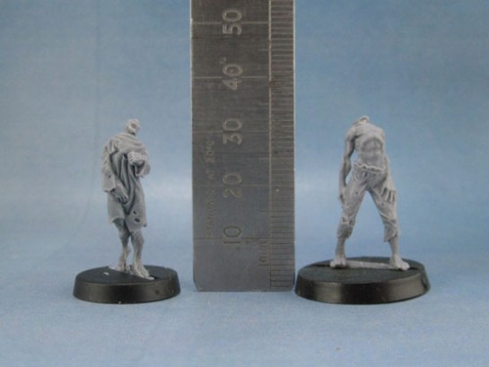 Red Box Games: Lesser Undead (Zombies!) Size Comparison. | Azazel's ...