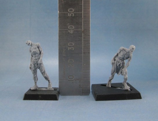 Red Box Games: Lesser Undead (Zombies!) Size Comparison. | Azazel's ...