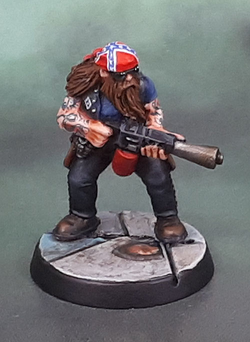 Grenadier Miniatures Future Warriors: Biker with Flamethrower (Mark ...
