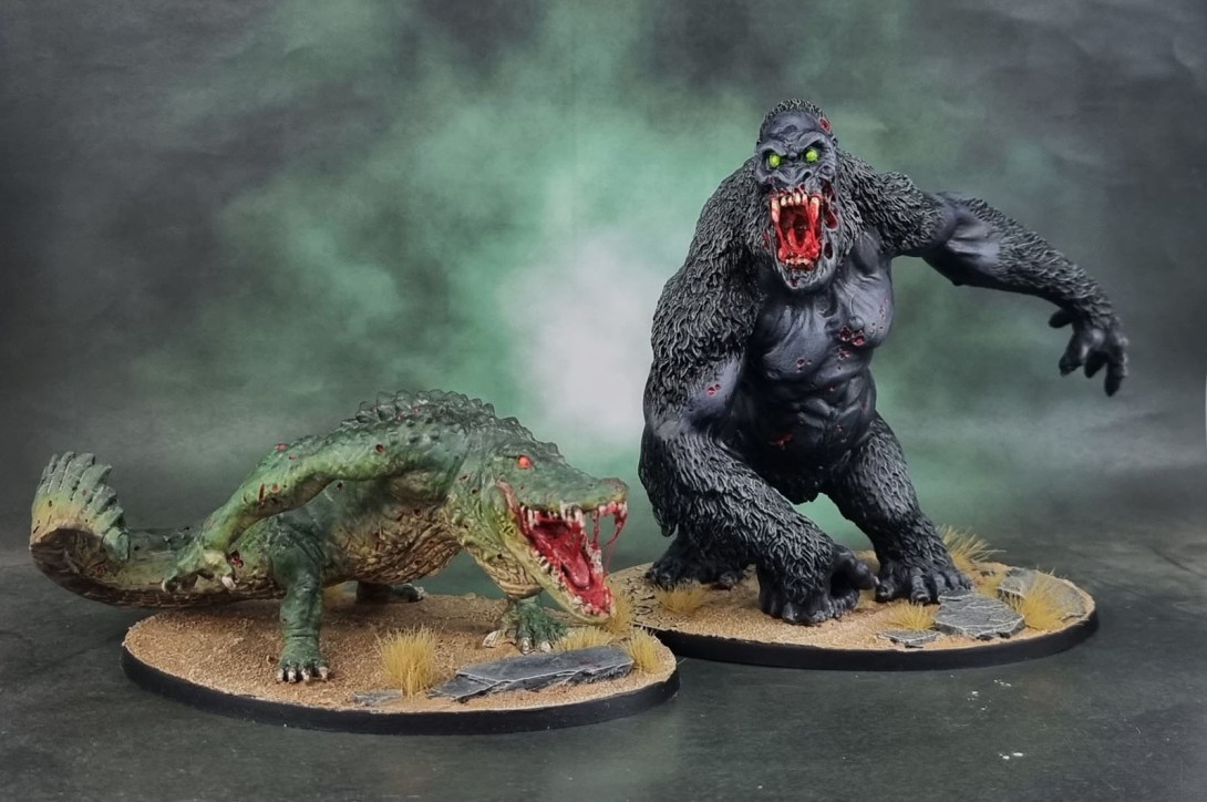 Zombicide Undead or Alive: Abominape vs Crocosaur Abomination Pack ...